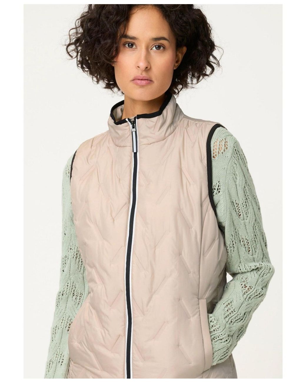 Olsen Convertible Jacket in Natural | Lyst