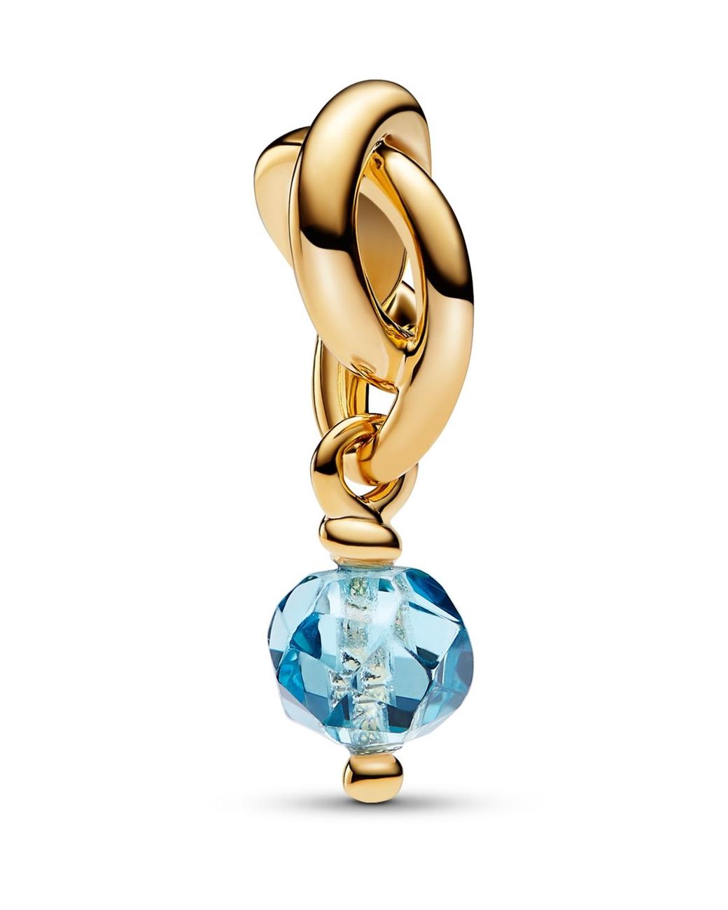 PANDORA 14k Gold-plated Turquoise Blue Eternity Circle Dangle Charm | Lyst