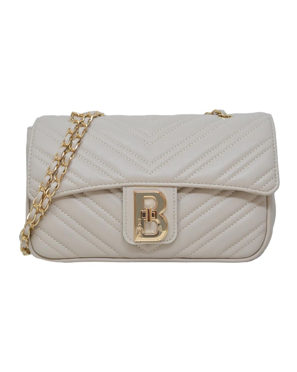 Bebe Rain Leather Shoulder Bag in Gray | Lyst