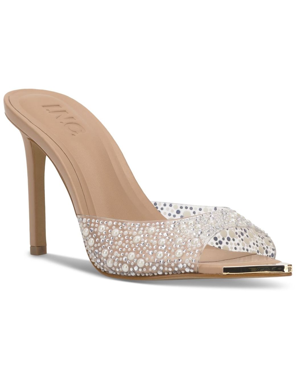 INC International Concepts Amra Dress Slide Sandals in White | Lyst