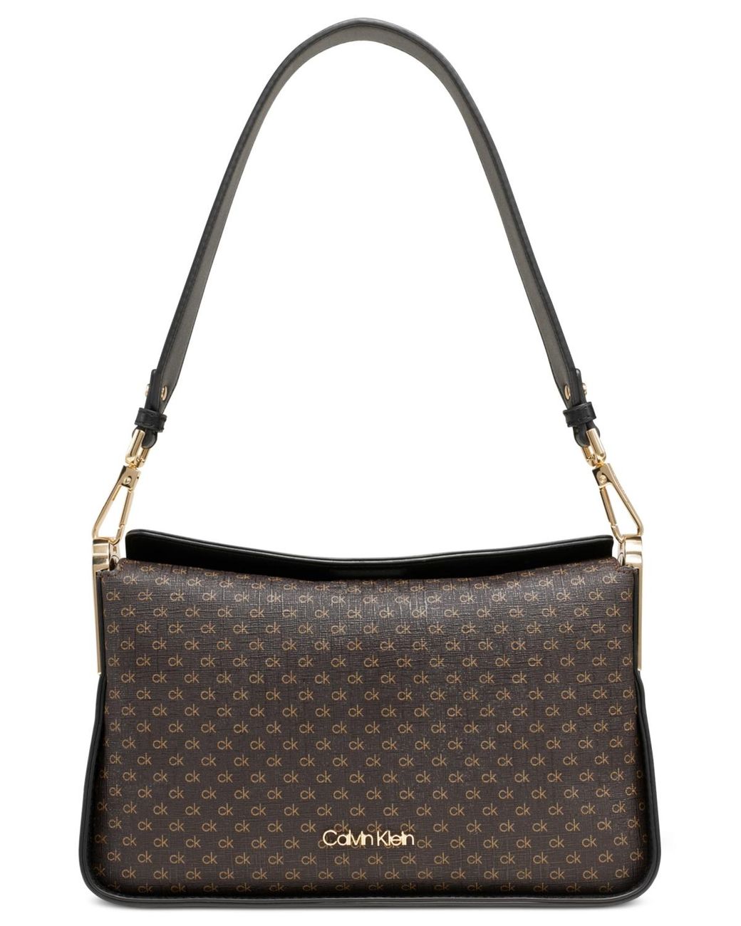Calvin Klein Fay Signature Demi Shoulder in Black | Lyst