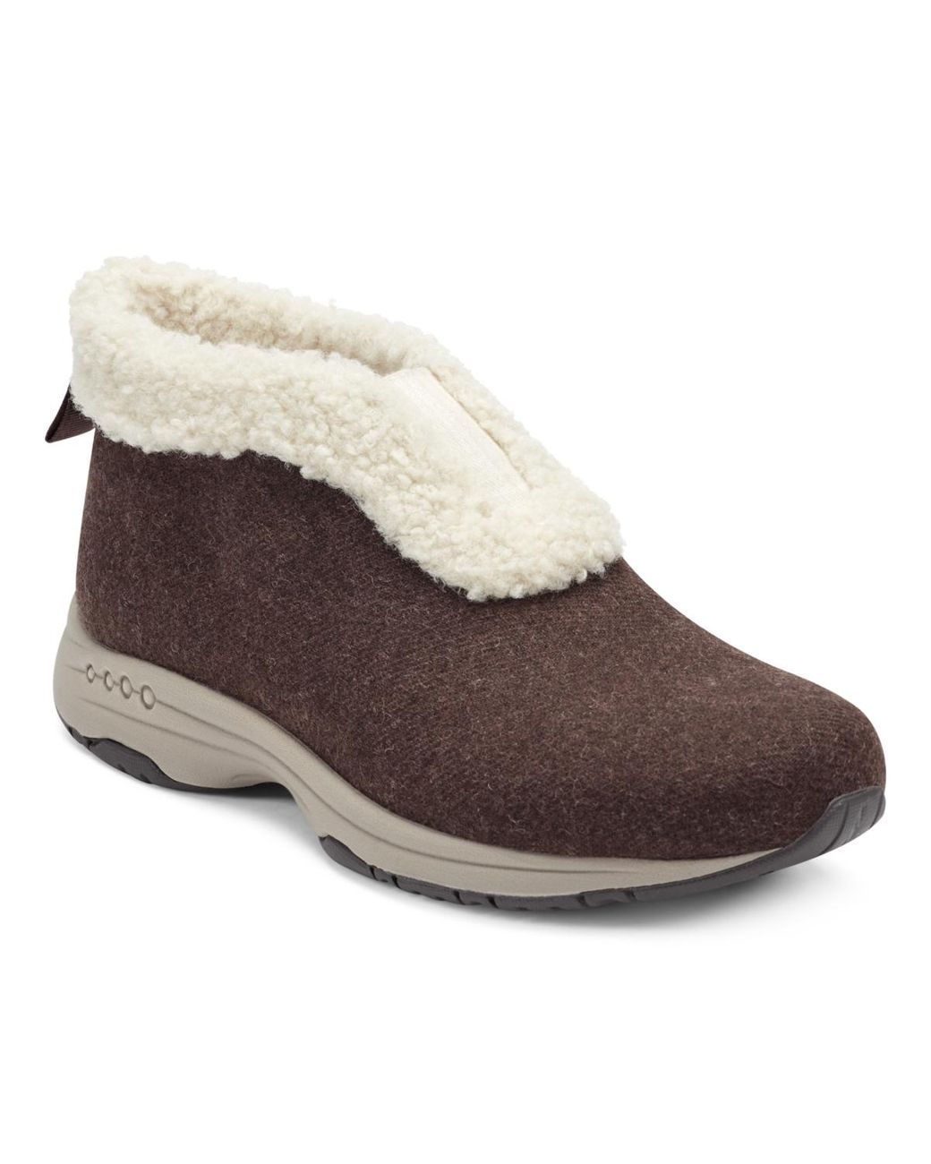 Easy Spirit Treepose Cozy Slipper Booties in Brown | Lyst