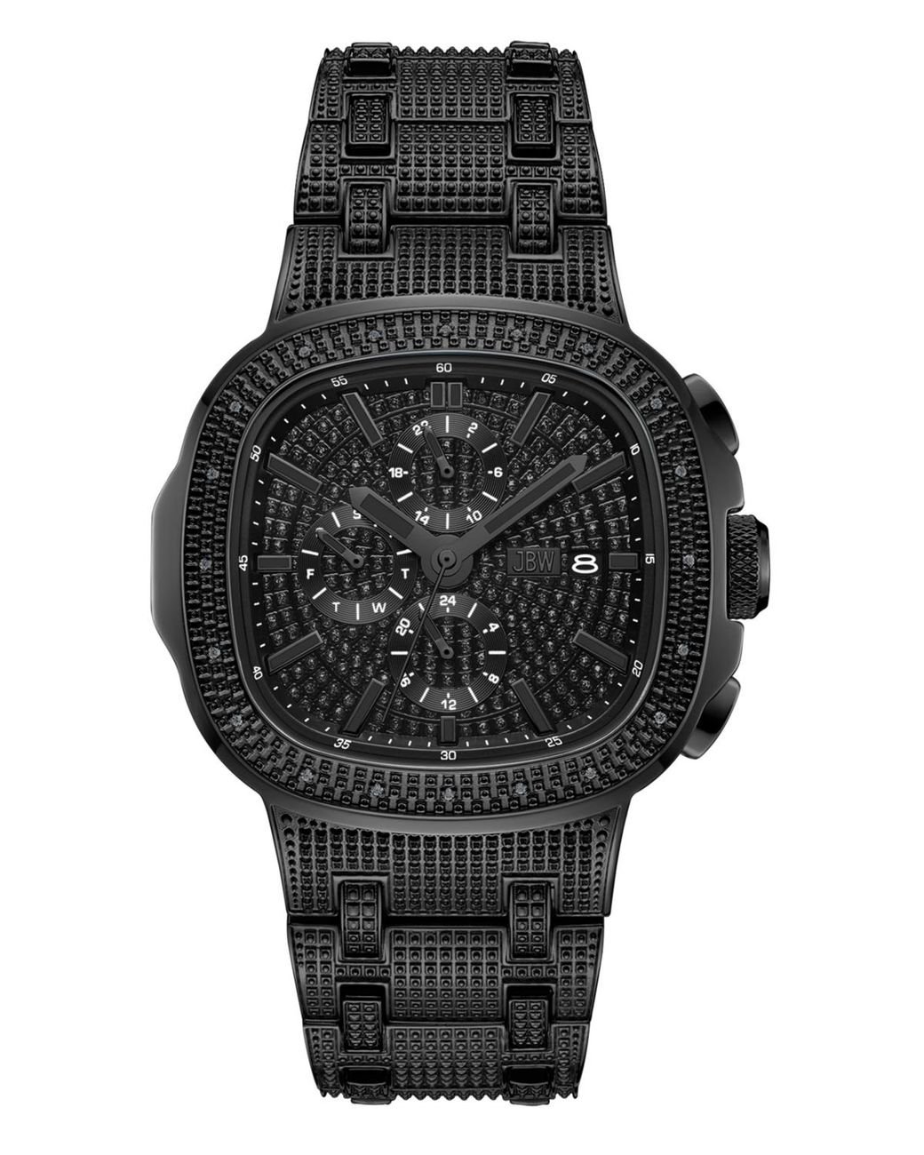JBW Heist Multifunction Stainless Steel Watch in Black for Men | Lyst