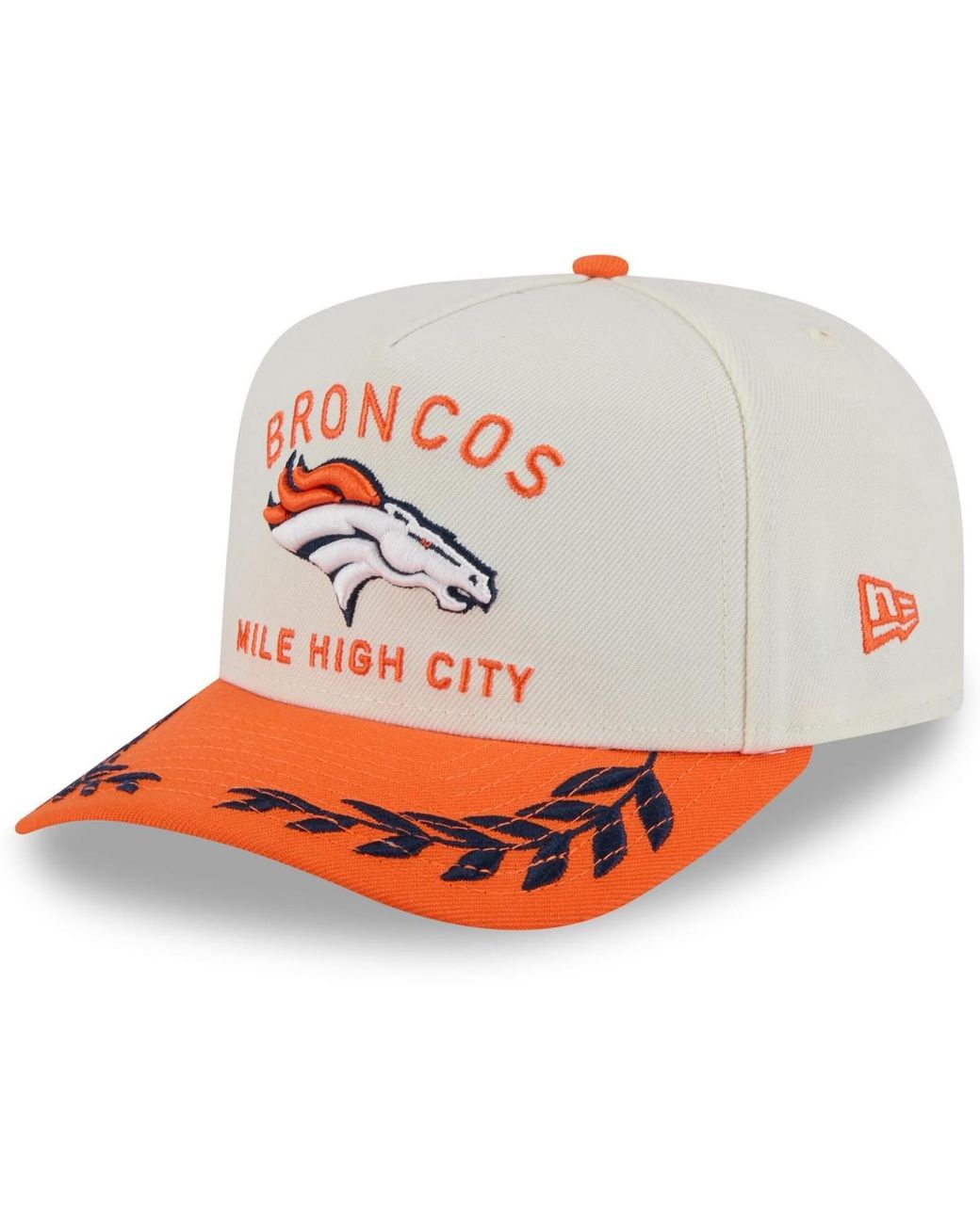KTZ Cream/orange Denver Broncos 2025 Nfl Draft A-frame 9fifty Snapback ...