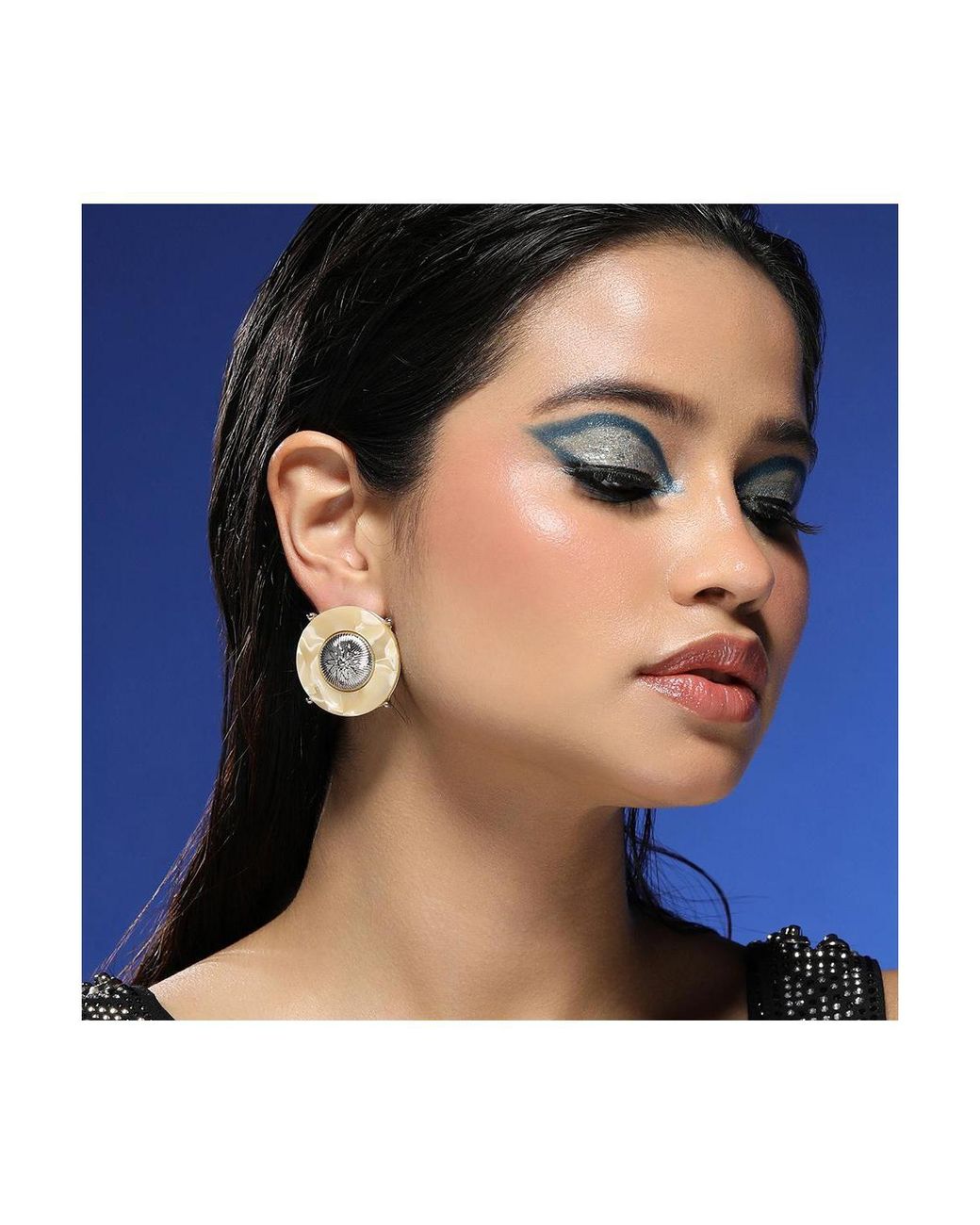 SOH The Tortoiseshell-medallion Stud Earrings in Metallic | Lyst