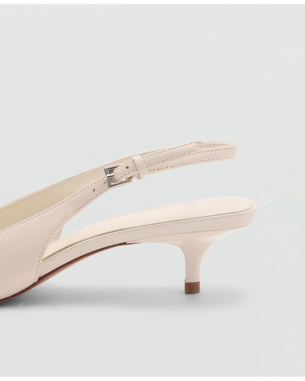 Mango Crystal Sling Back Shoes in White | Lyst