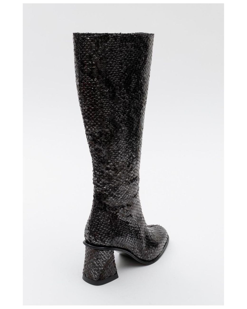 Prologue Shoes Elly Pattern Block Heel Boot () in Black | Lyst