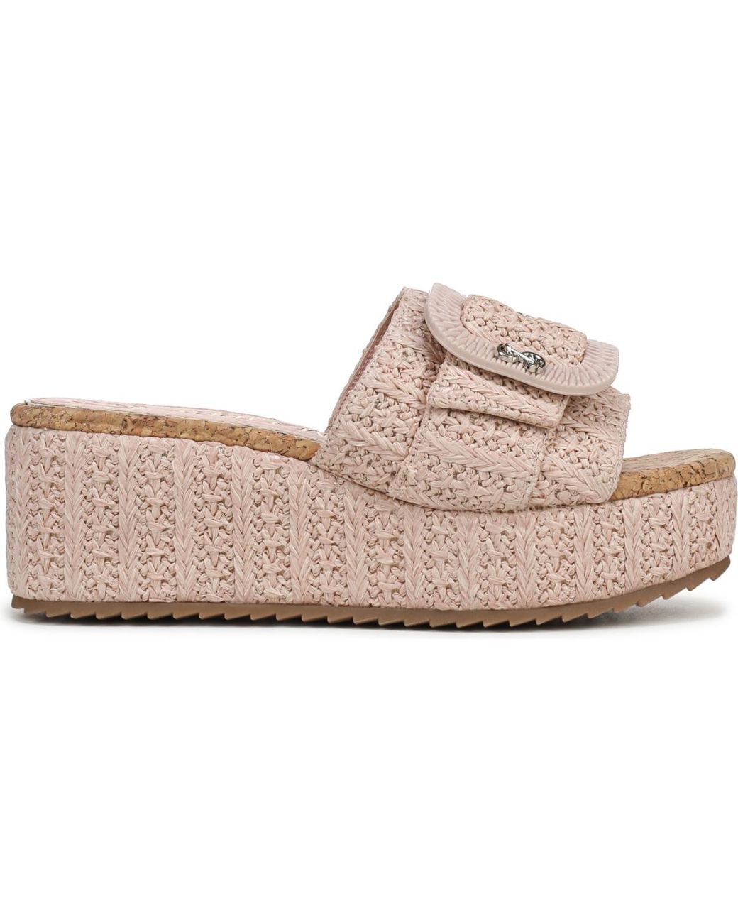 Sam & Libby Crysta Wedge Heel Sandals in Pink | Lyst