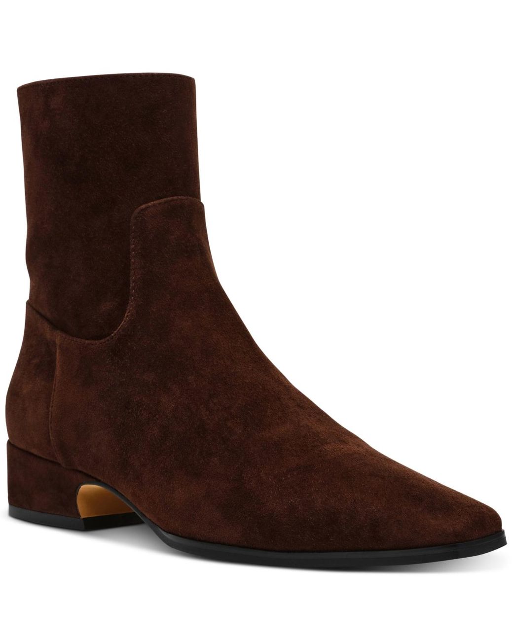 Steve Madden Dusty Block-heel Booties in Brown | Lyst