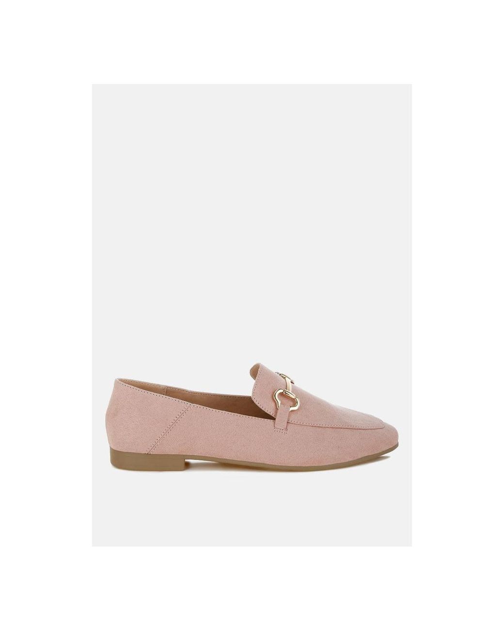 LONDON RAG Noltas Horsebit Embellished Flat Loafers in White | Lyst