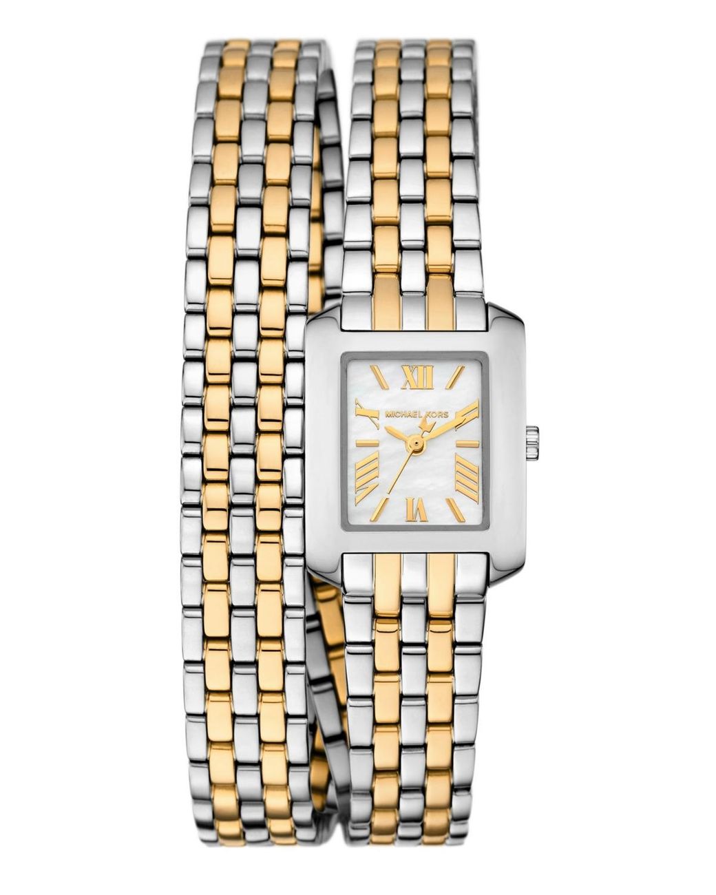 Michael Kors Emery Three-hand Two-tone Stainless Steel Double Wrap ...