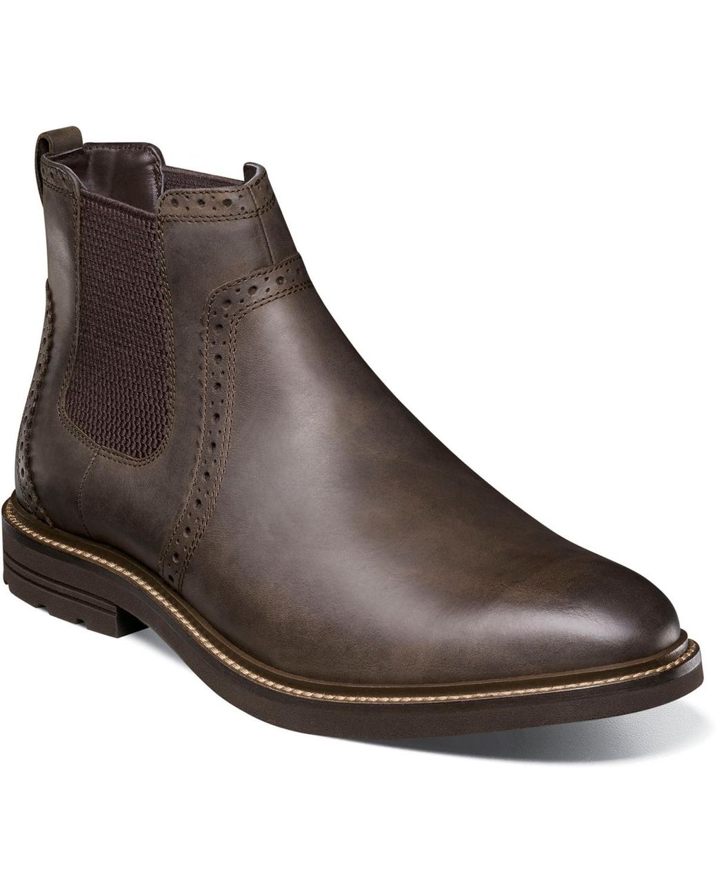 Nunn Bush Otis Ii Plain Toe Chelsea in Brown for Men | Lyst