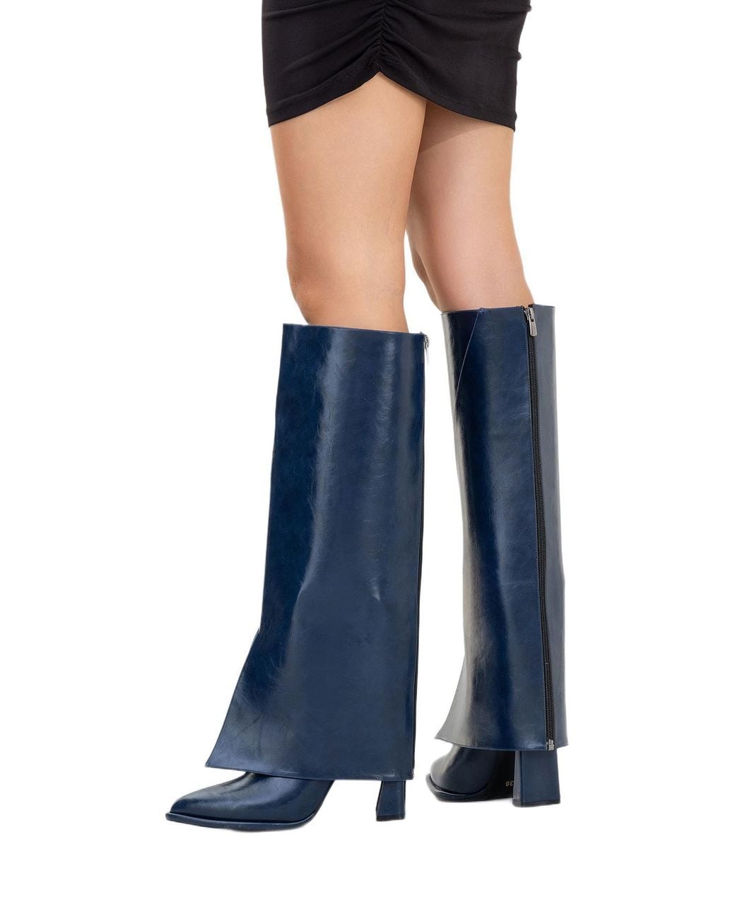 Prologue Shoes Aja Block Heel Convertible Knee High Boot () in Blue | Lyst