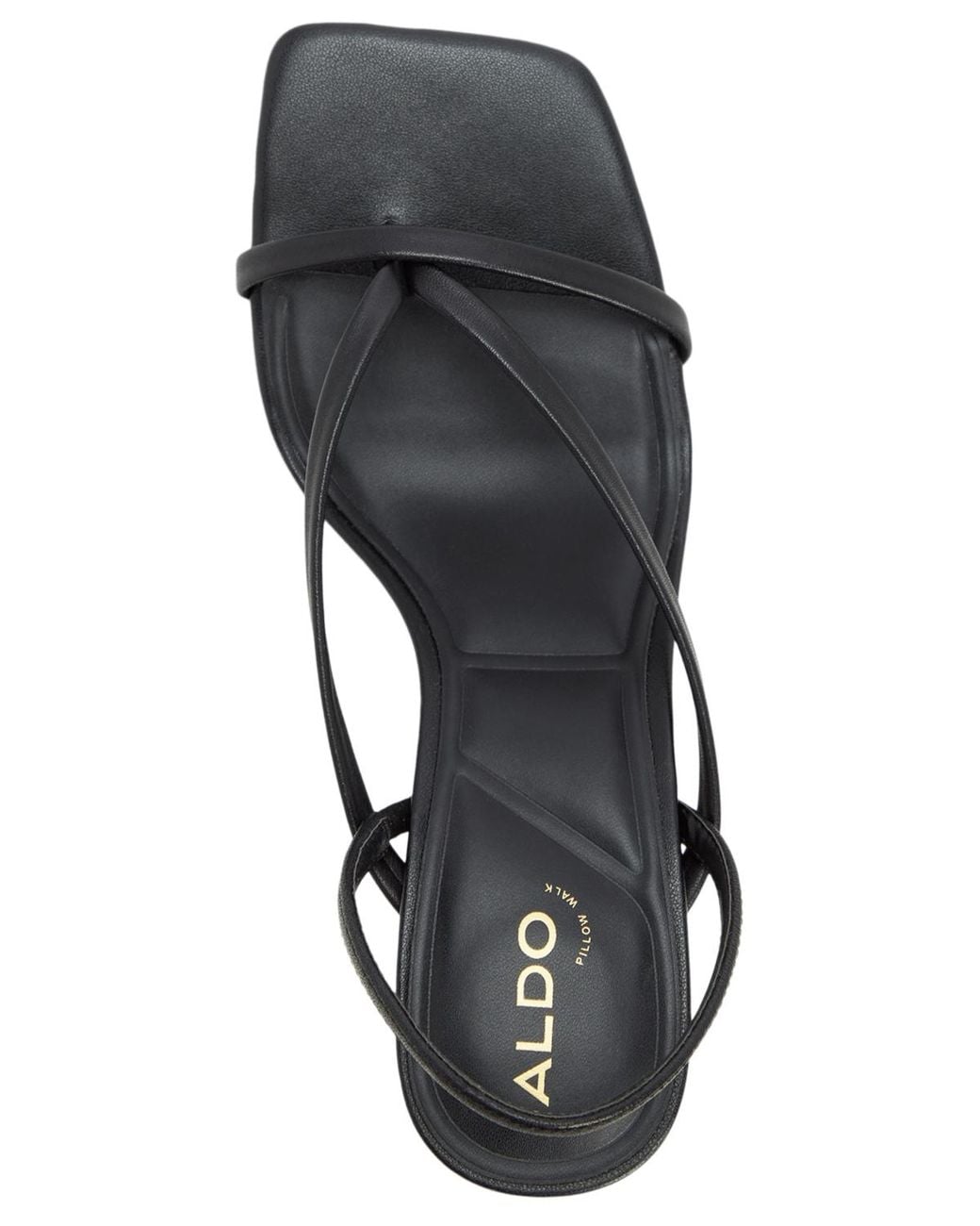 ALDO Riva Slingback Square Toe Dress Sandals in Metallic | Lyst