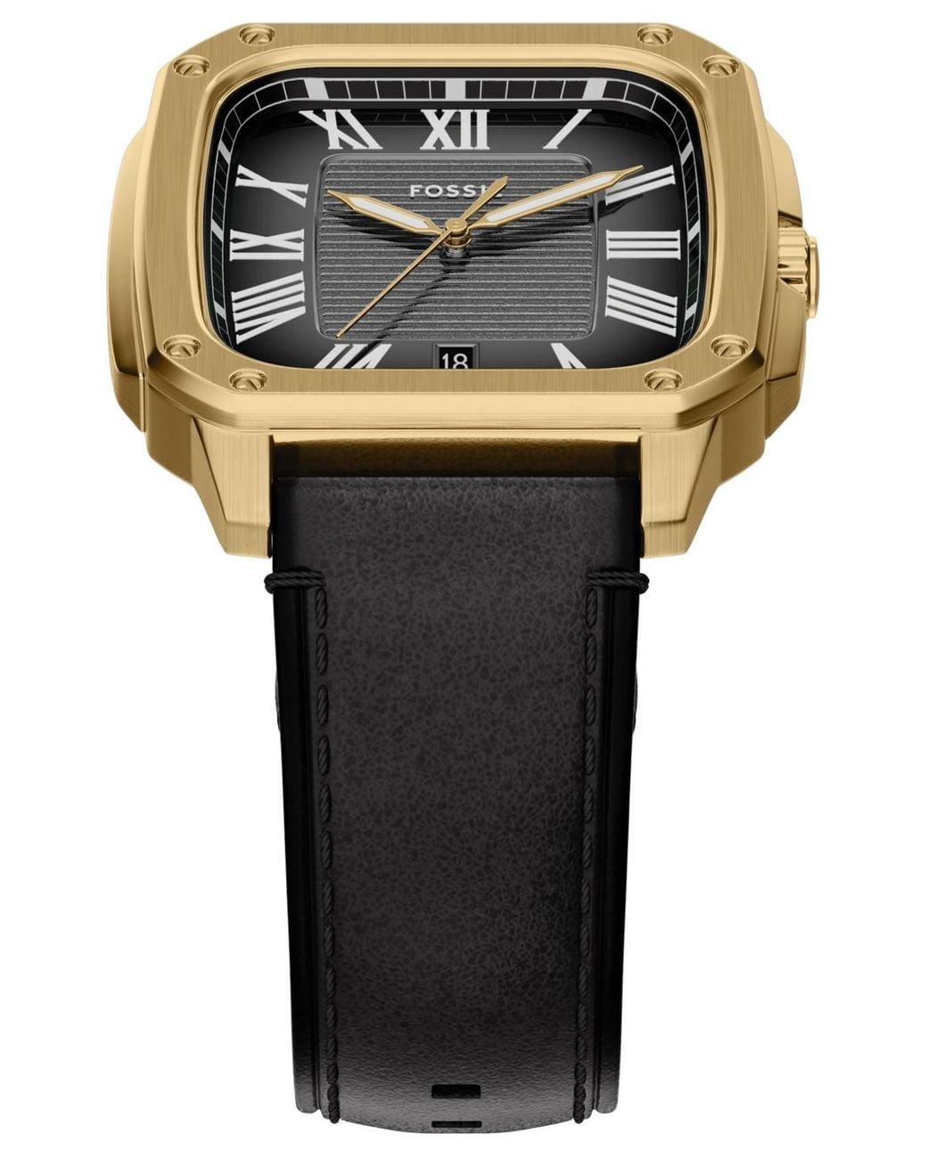 Fossil Crosby Three-hand Leather Watch in Gray for Men | Lyst