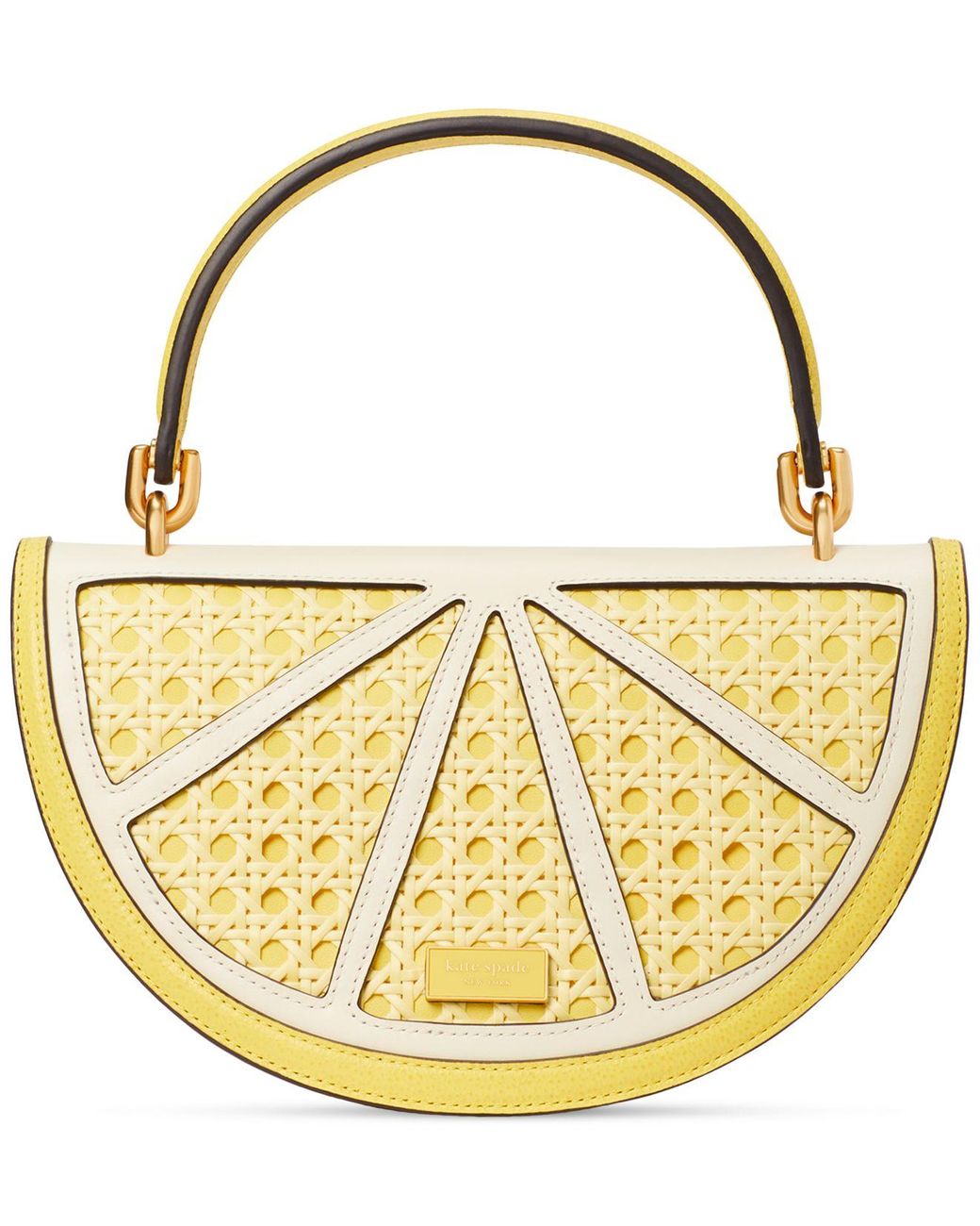 Kate Spade Lemon Drop Wicker 3d Crossbody in Metallic | Lyst