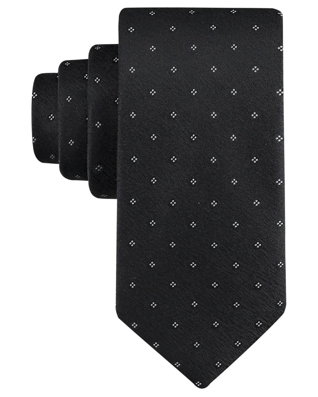 Calvin Klein Diamond-pattern Tie in Black for Men | Lyst