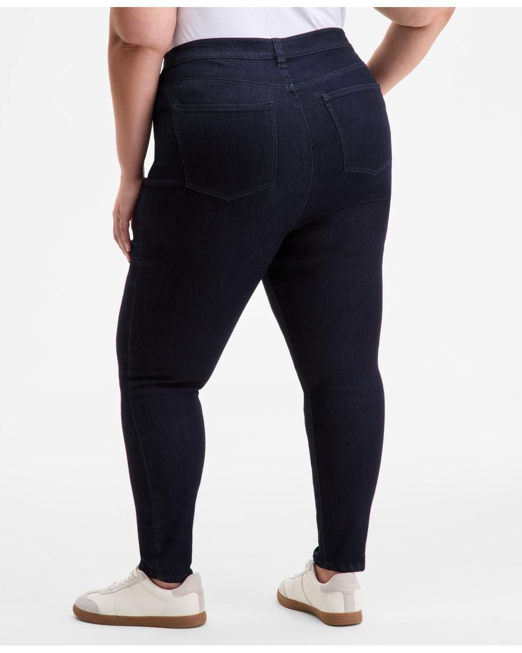 On 34th Trendy Plus Size High-rise Skinny Jeans in Blue | Lyst