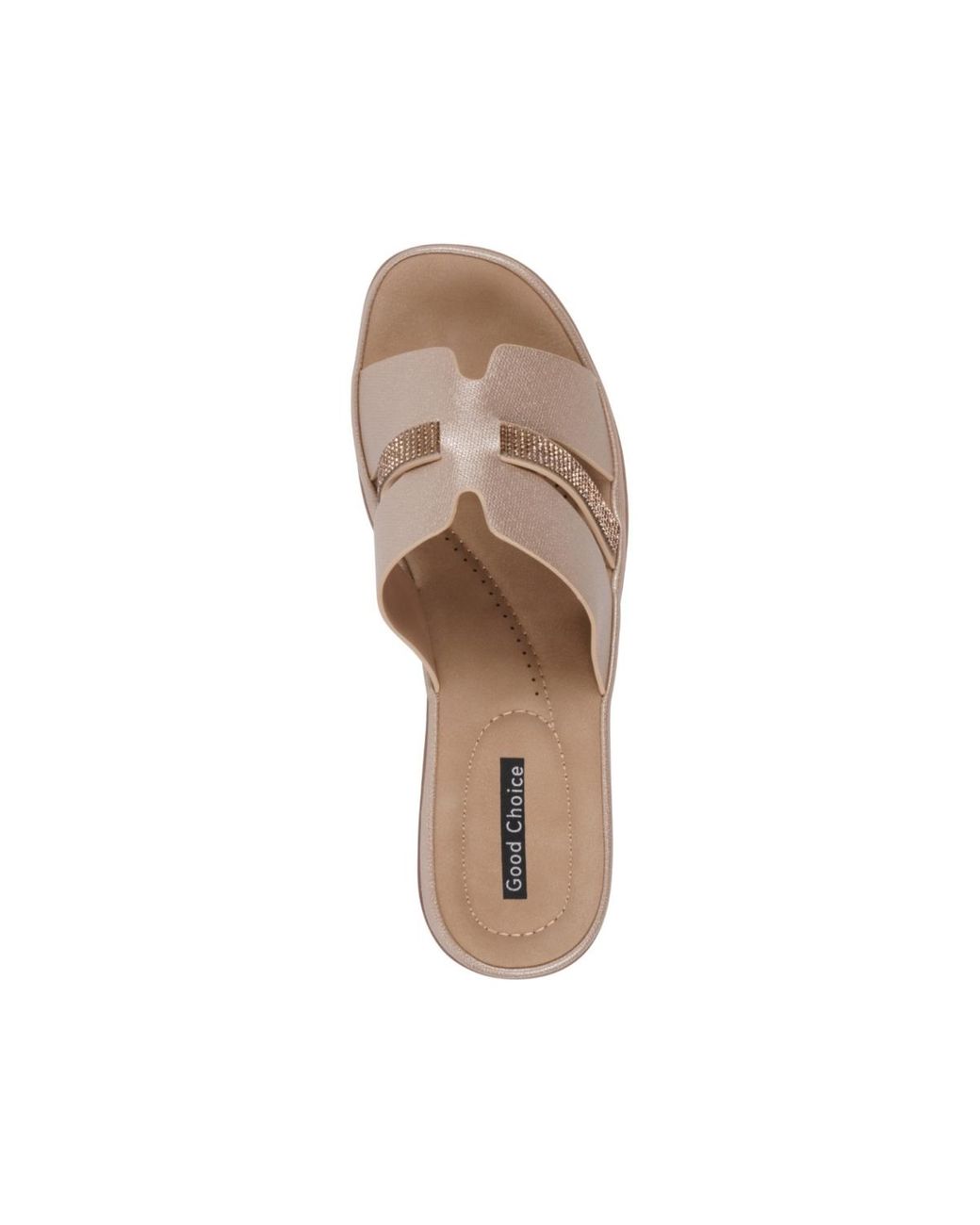 Gc Shoes Frances Embellished Wedge Sandals in Brown | Lyst