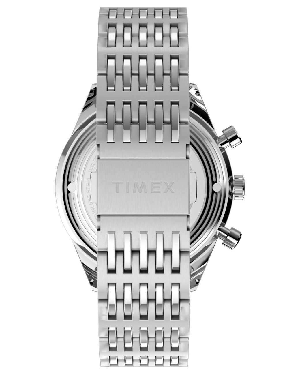 Timex Chronograph -tone Stainless Steel Watch in Gray for Men | Lyst
