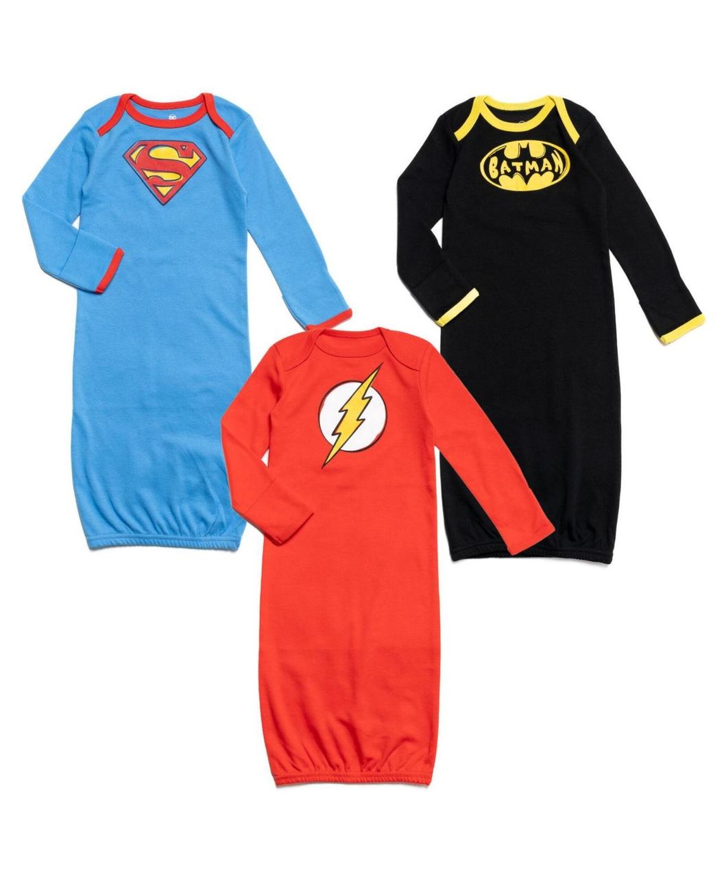 Dc Comics Baby Boys Justice League The Flash Superman Batman Baby 3 ...