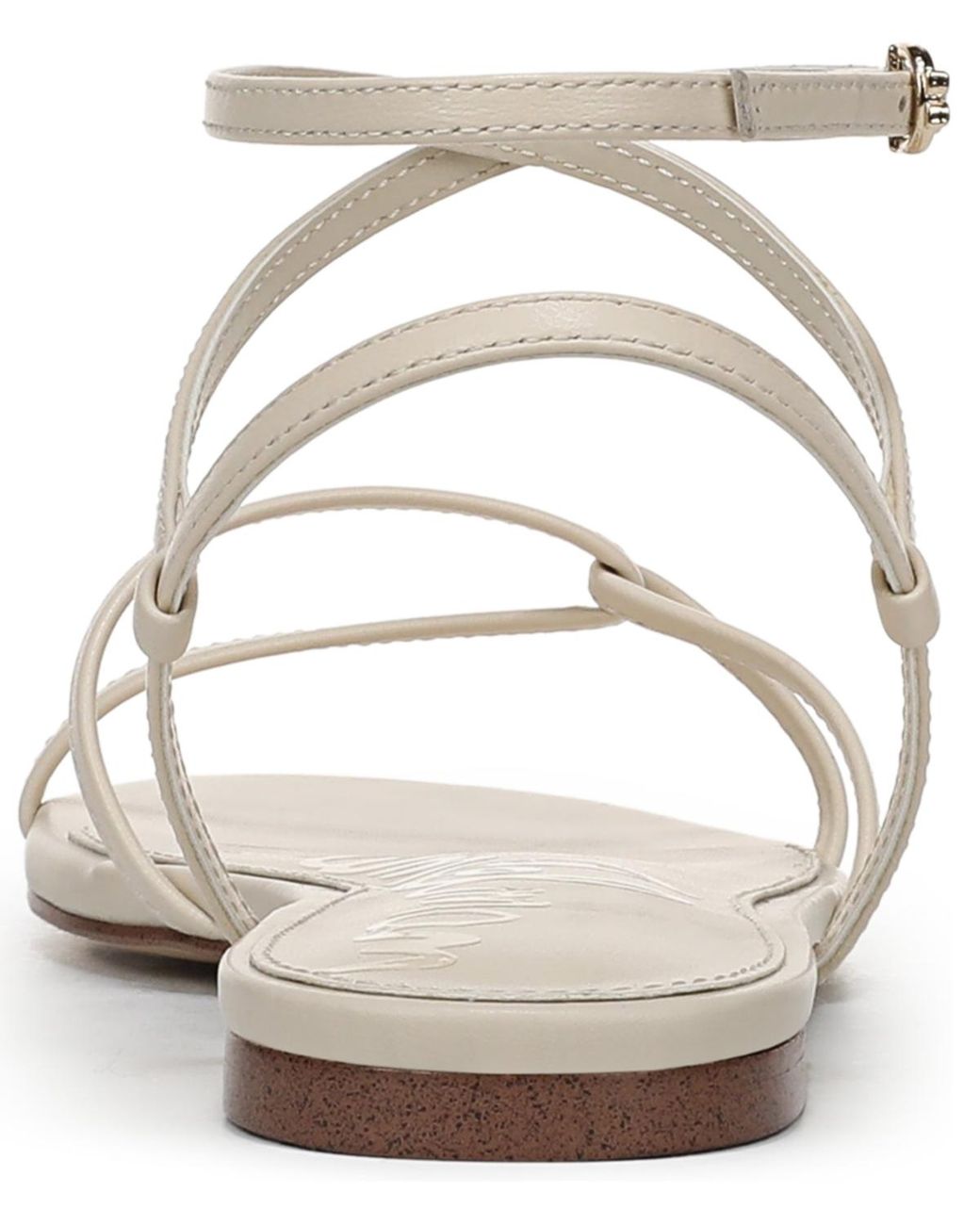Sam Edelman Ellina Strappy Flat Sandals in White | Lyst