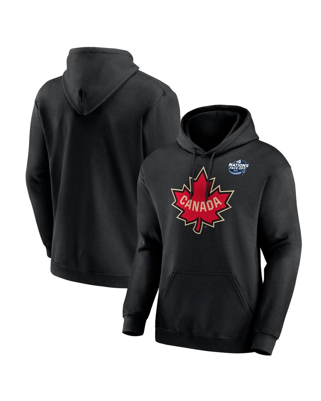 Fanatics Canada 2025 4 Nations Face-off Fleece Pullover Hoodie in Black ...