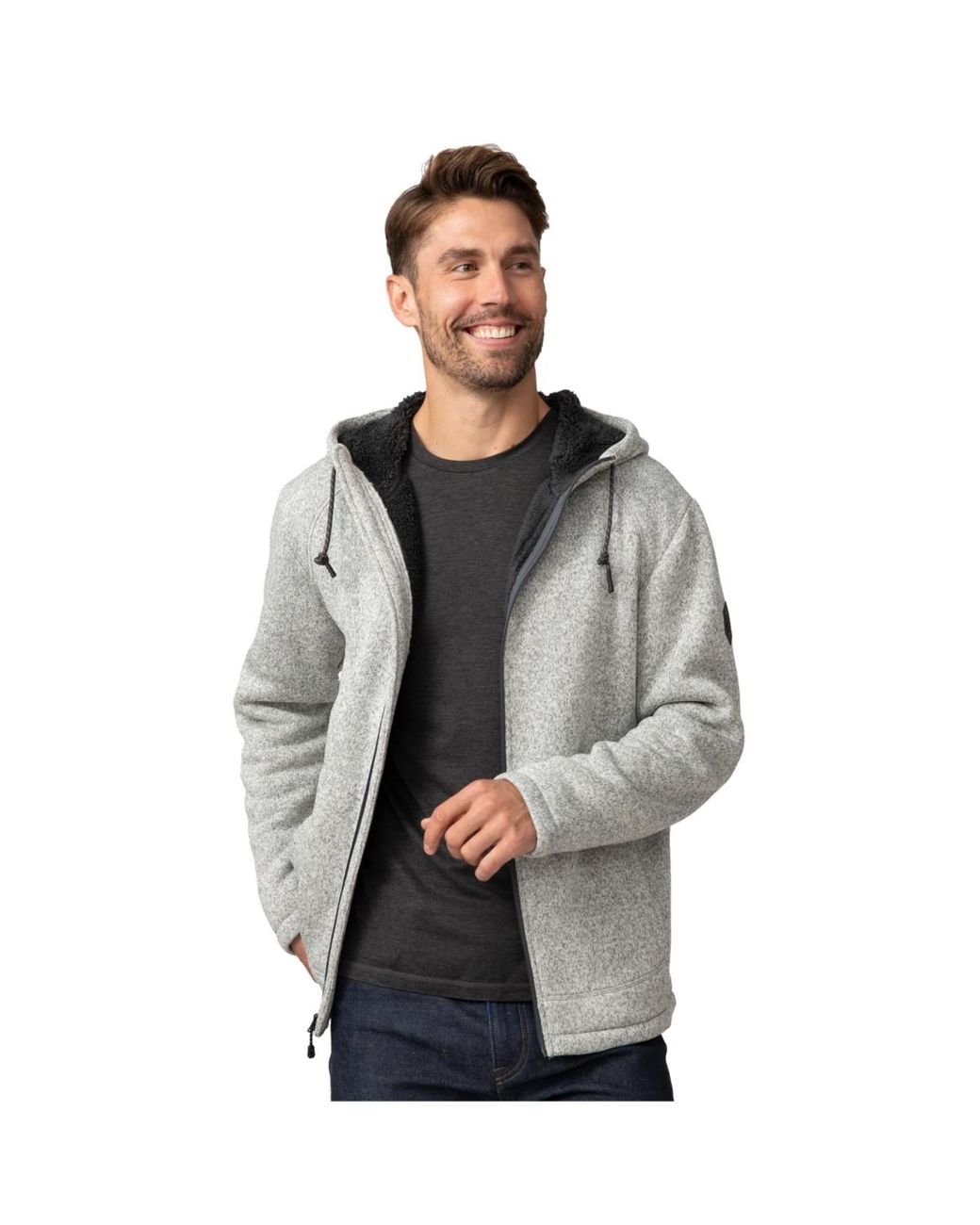 Free Country Northwood Mountain Fleece Hoodie in Gray for Men | Lyst