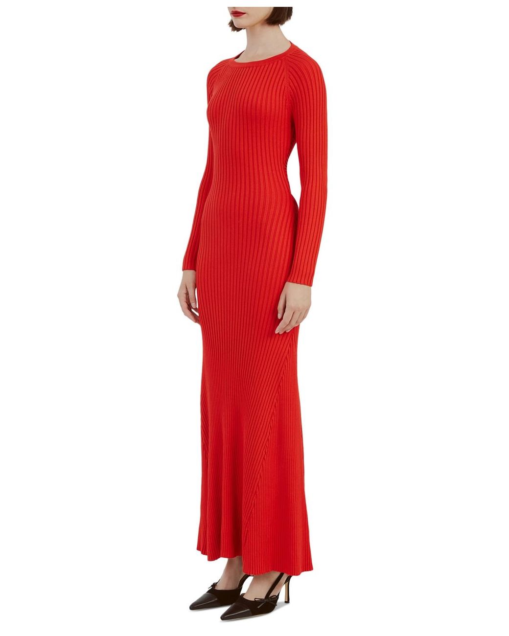 Bardot Amaro Open-back Knit Maxi Dress in Red | Lyst