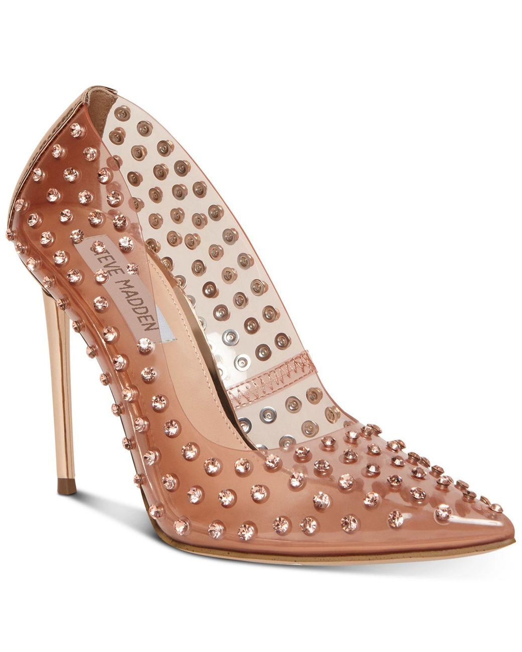 Steve Madden Valiant S Rhinestone Vinyl Pumps In Pink Lyst