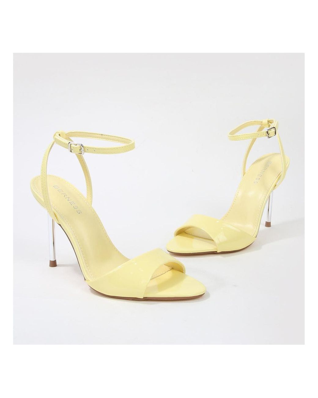 BERNESS Evana Stiletto Sandals in Metallic | Lyst