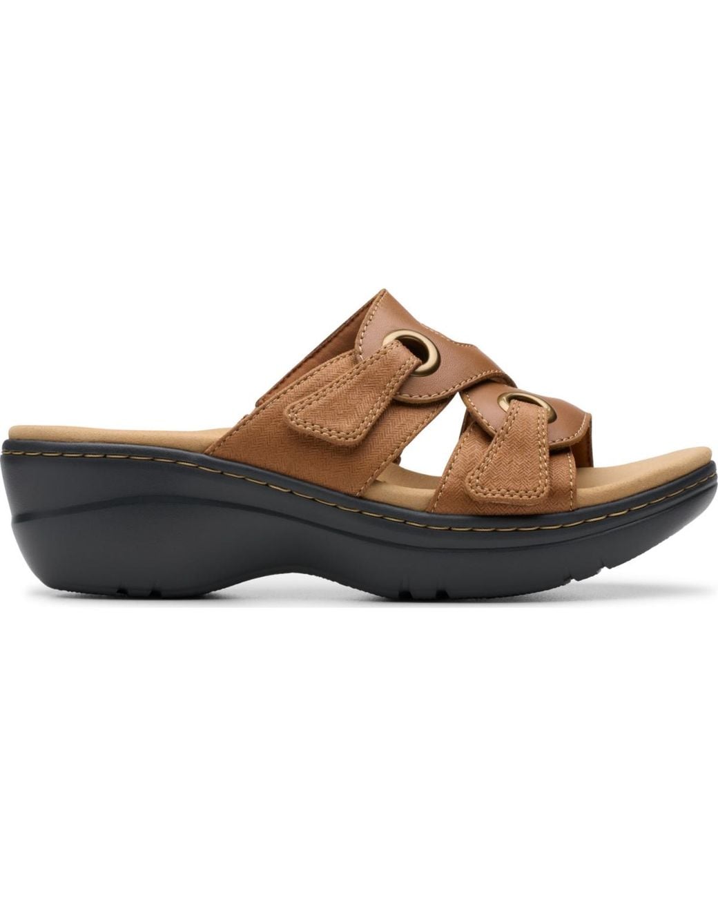 Clarks Collection Merliah2 Cove Wedge Sandals in Brown | Lyst