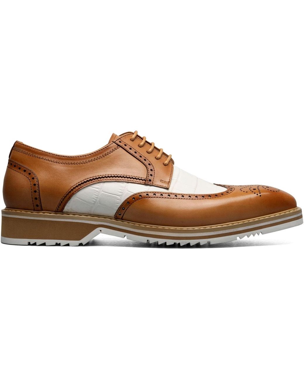 Stacy Adams Beaumont Wingtip Oxford in Brown for Men | Lyst