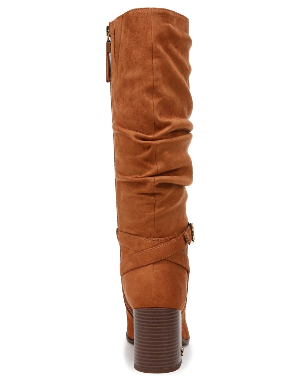 Sam & Libby Round Toe Slouchy Knee Boots in Brown | Lyst
