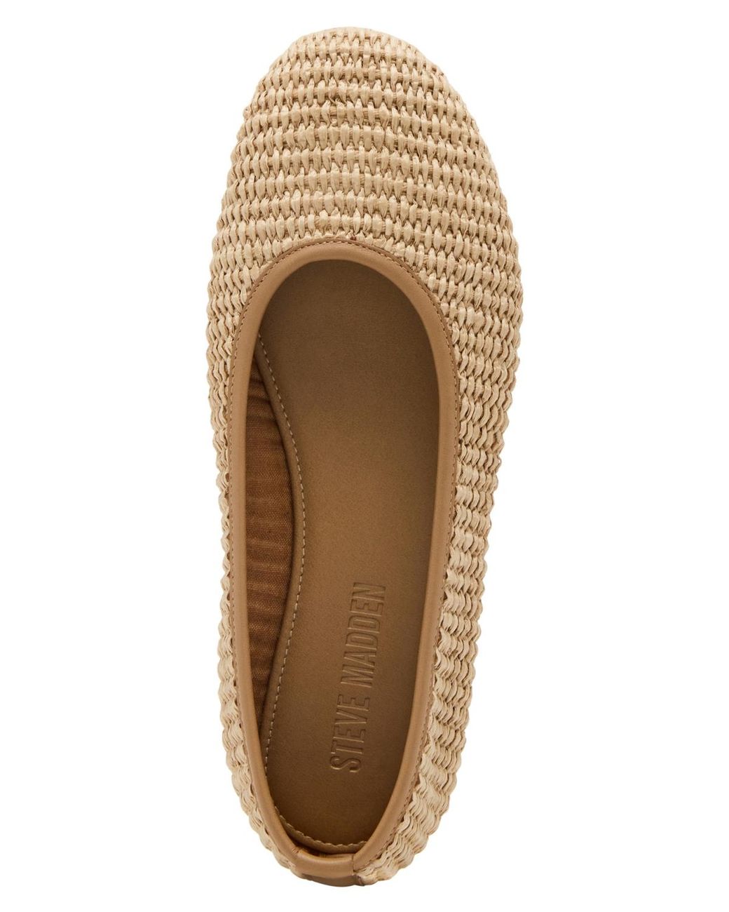 Steve Madden Merlot Woven Ballet Flat Shoes in Natural | Lyst