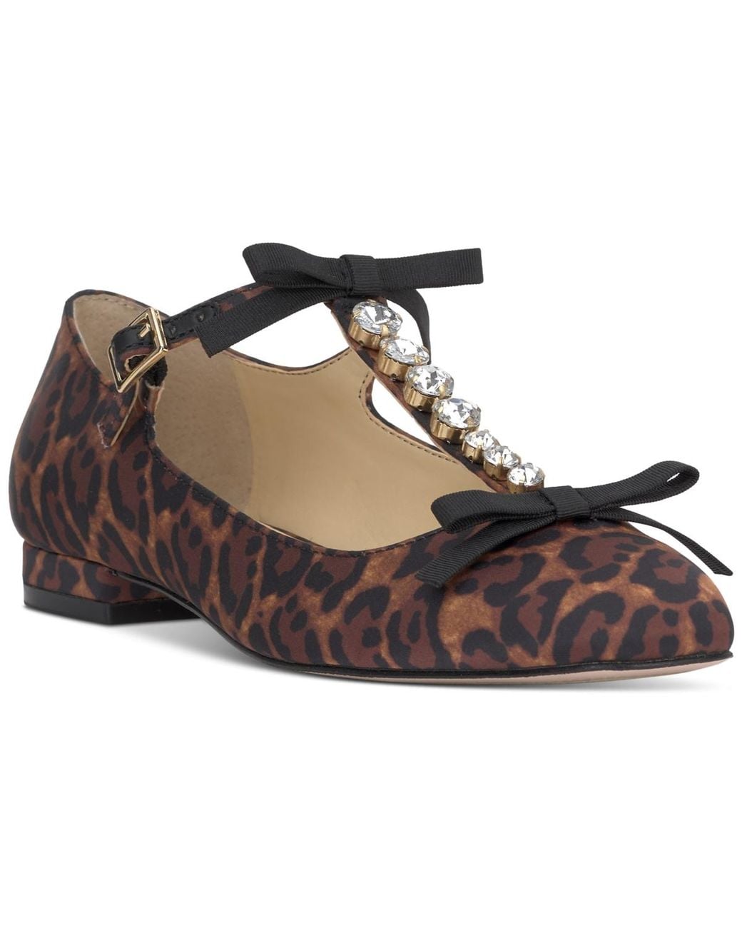 Jessica Simpson Jolliya T-strap Dress Flats in Brown | Lyst