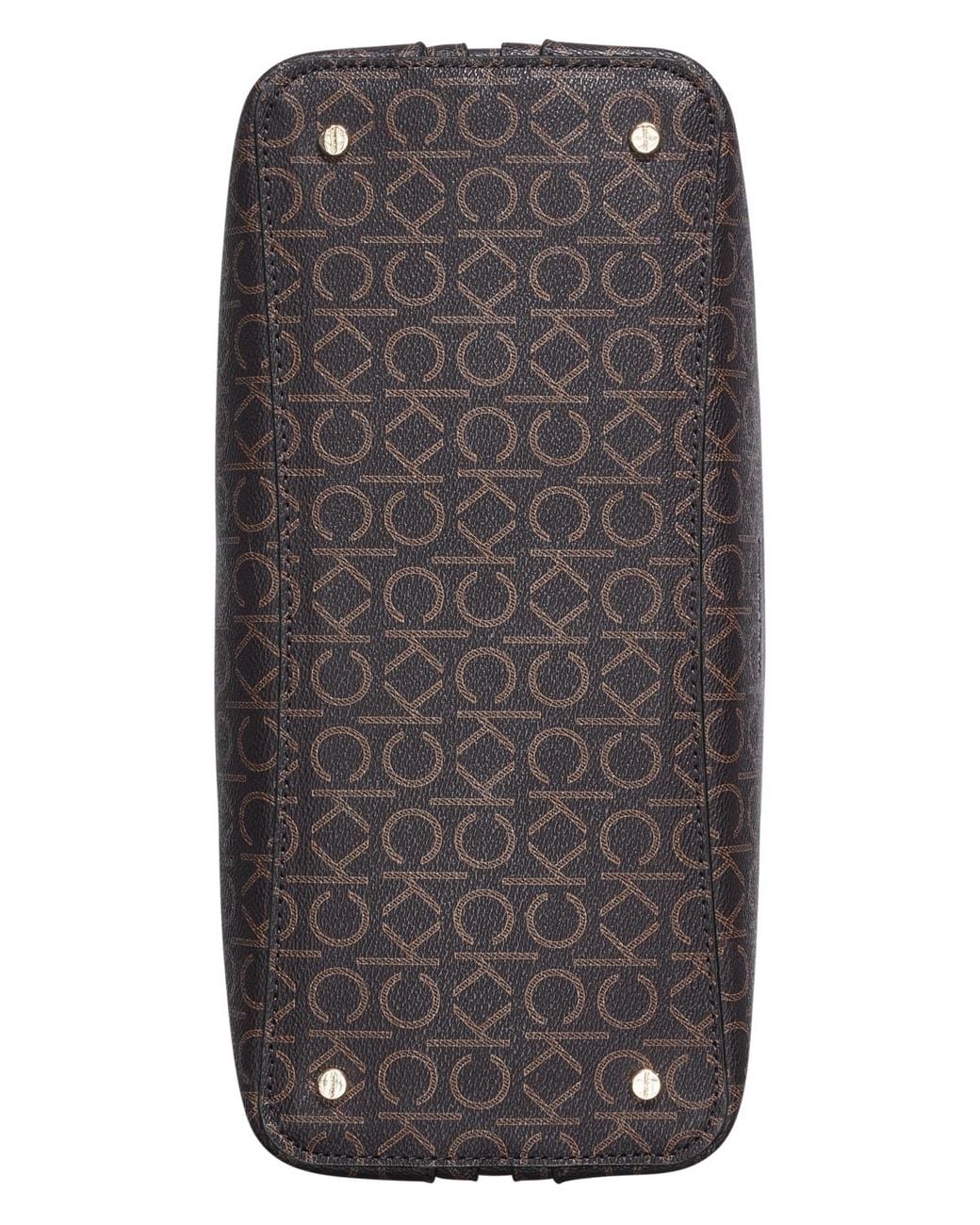 Calvin Klein Garnet Signature Triple Compartment Top Zipper Tote in ...