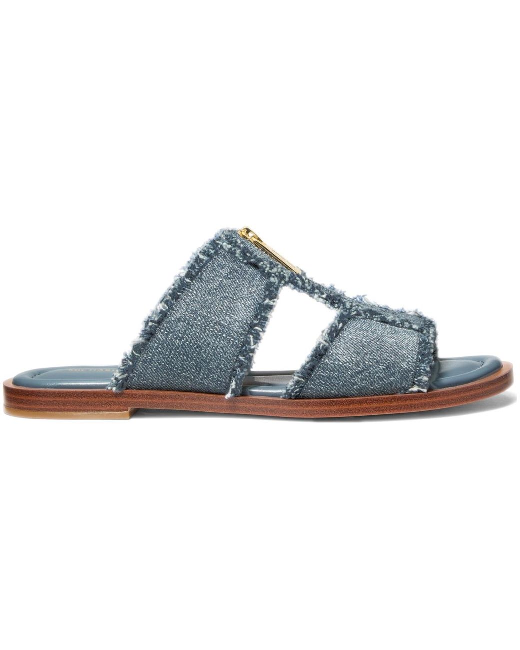Michael Kors Berkley Flat Heel Sandals in Blue | Lyst