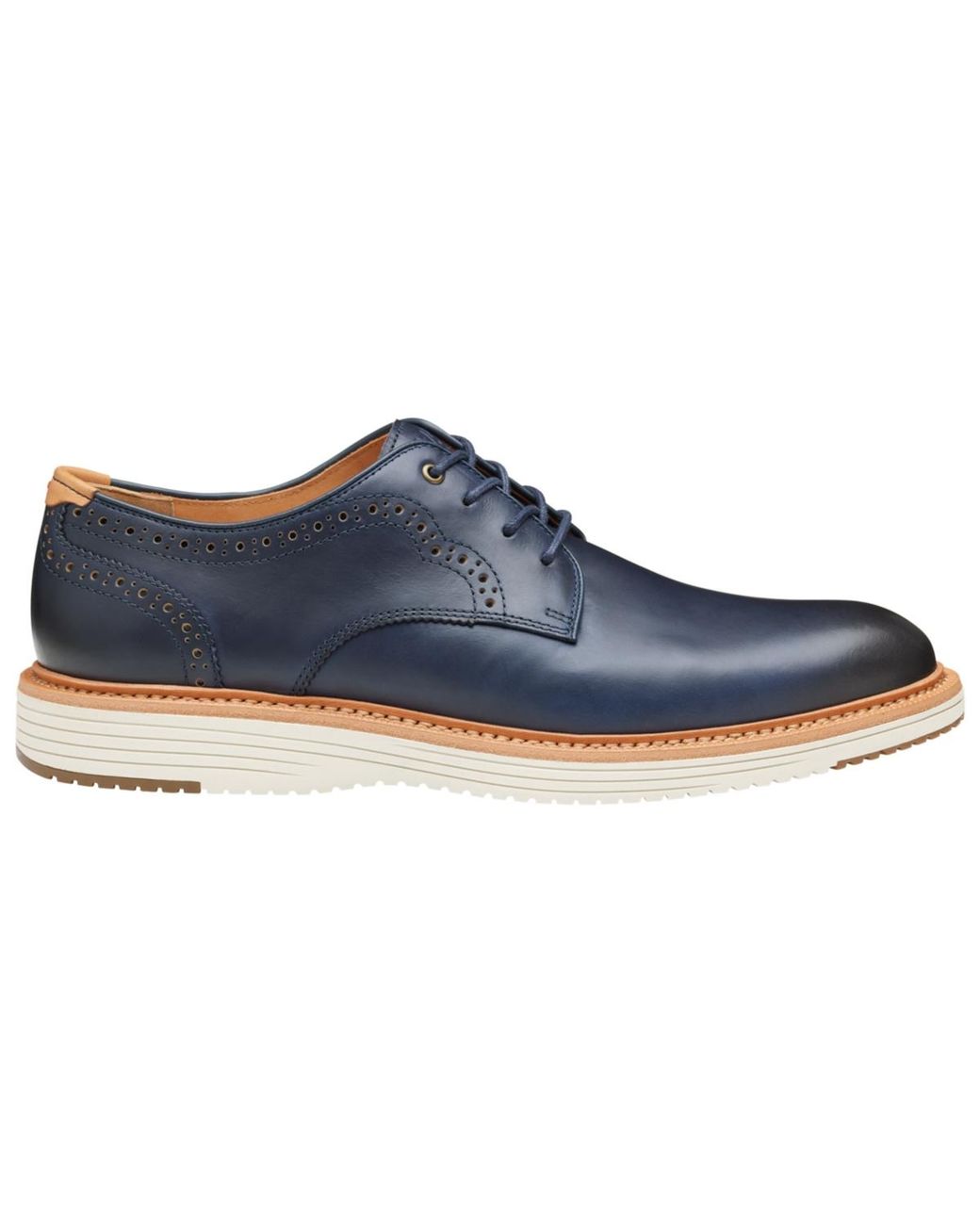 Johnston & Murphy Leather Oxford Shoes in Blue for Men | Lyst