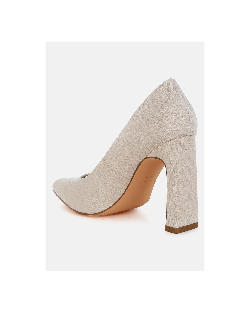 LONDON RAG Uboa Slim Block Heel Pumps in White | Lyst