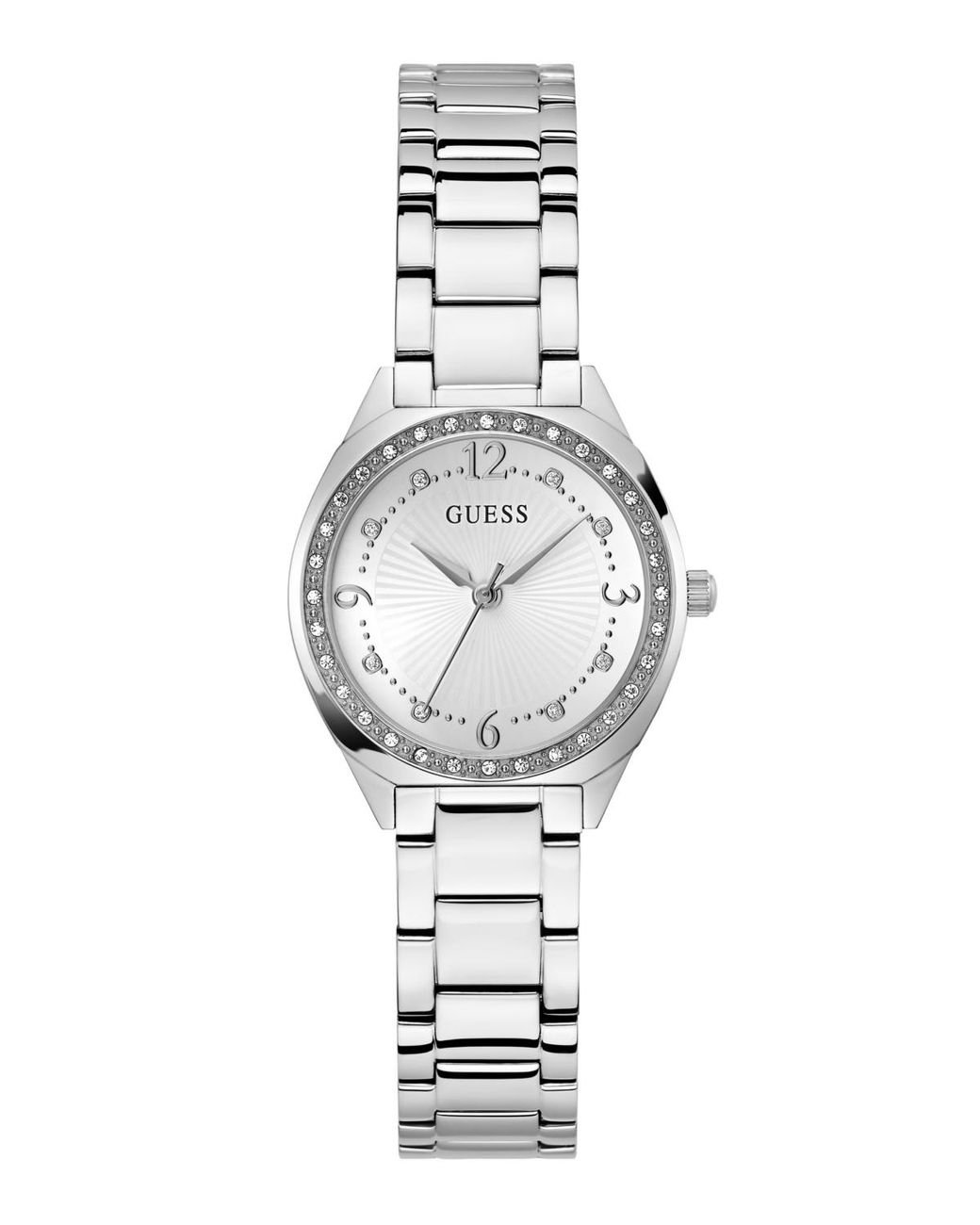 Guess Analog -tone Stainless Steel Watch 30mm in White | Lyst