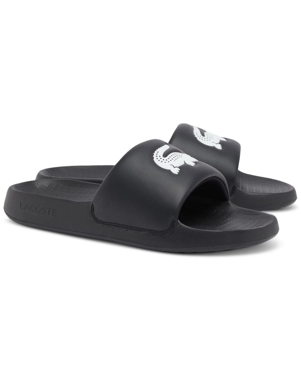 Lacoste Logo Serve Slides 1.0 in White for Men | Lyst