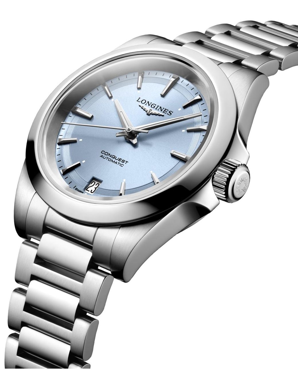 Longines Swiss Automatic Conquest Stainless Steel Bracelet Watch 34mm ...
