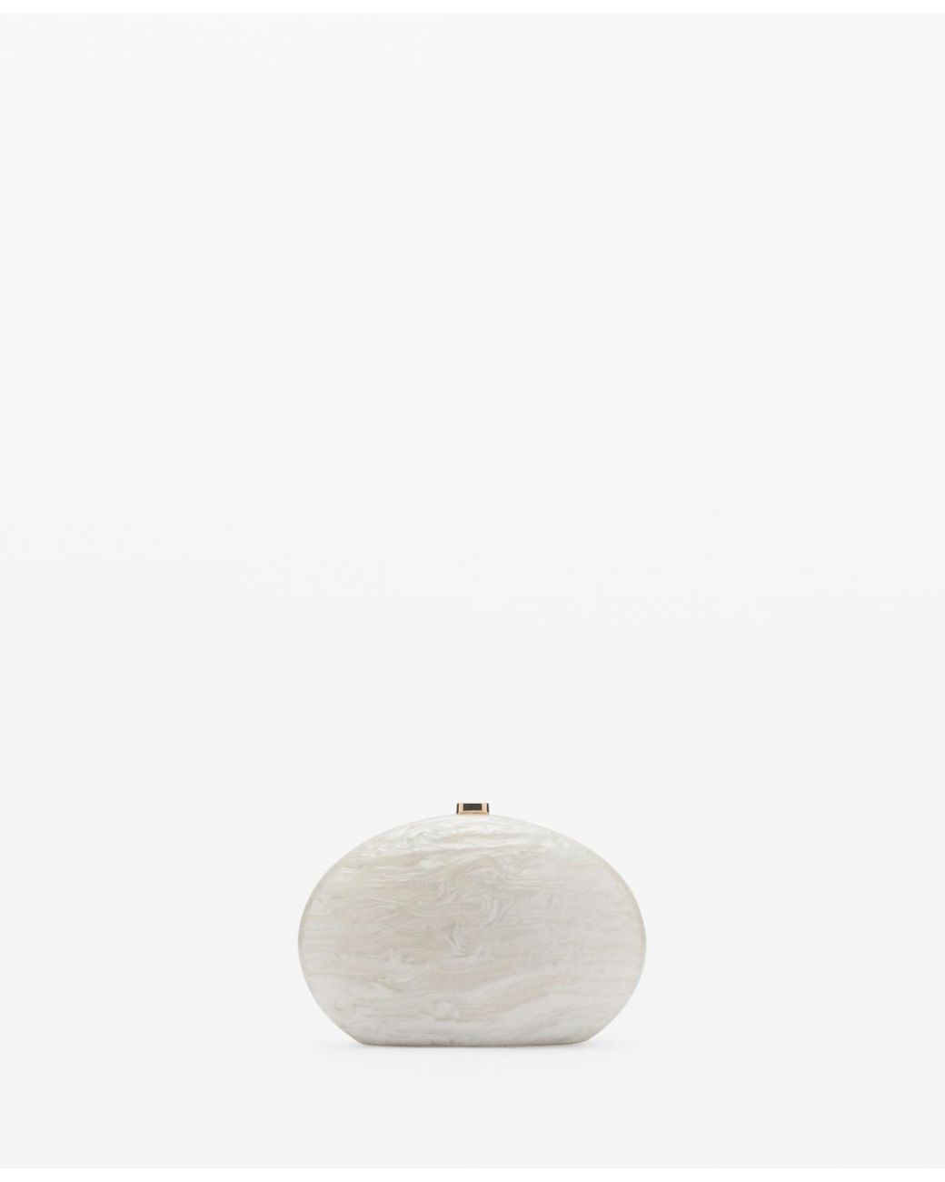 Mango Acrylic Clutch Bag in White | Lyst