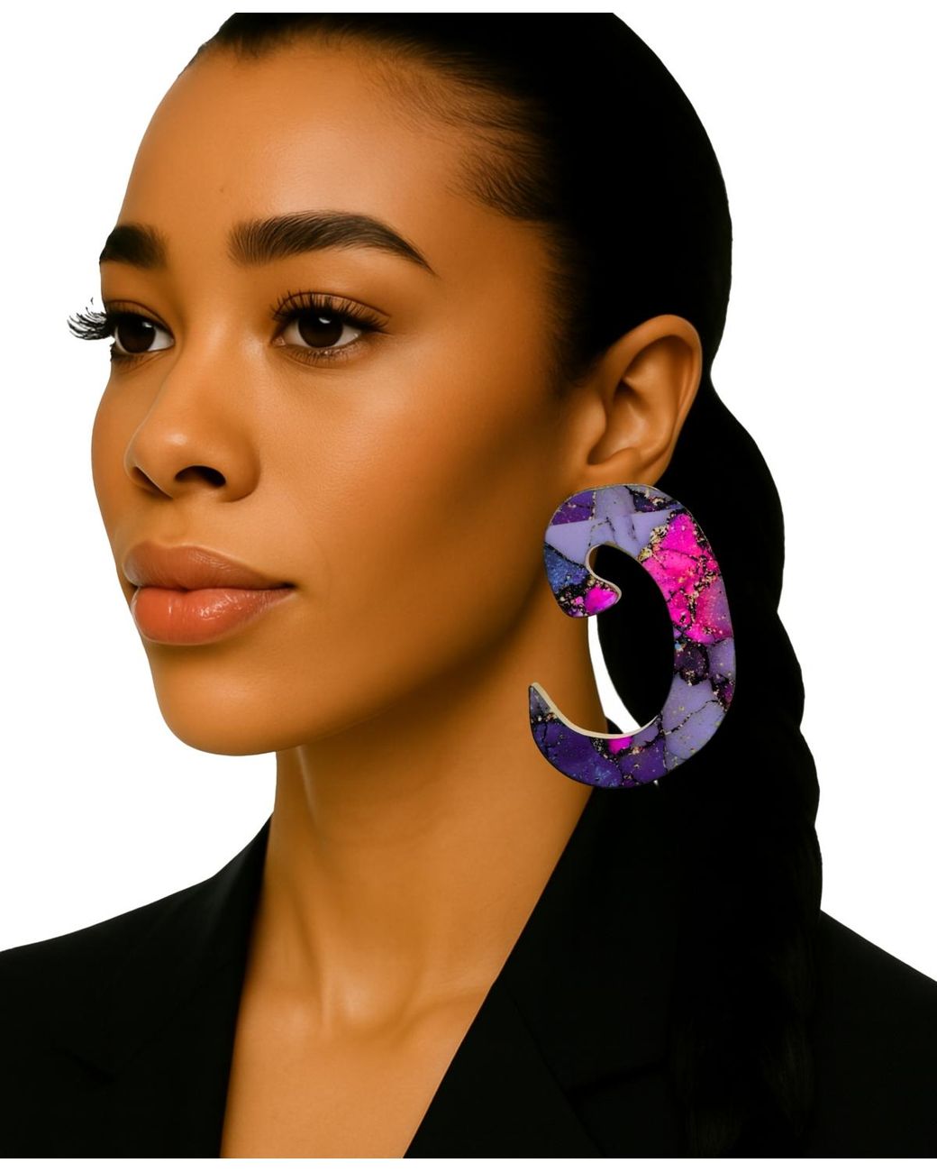 Swanky Designs Micaela Stud Earrings in Blue | Lyst