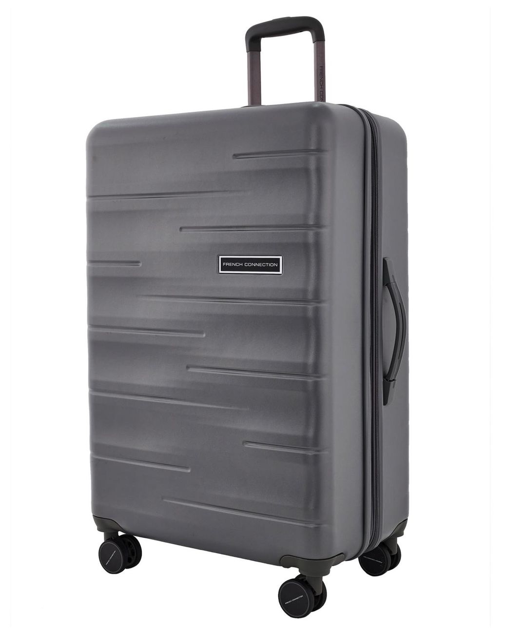 French Connection 4pc Expandable Rolling Hardside luggage Set in Black ...