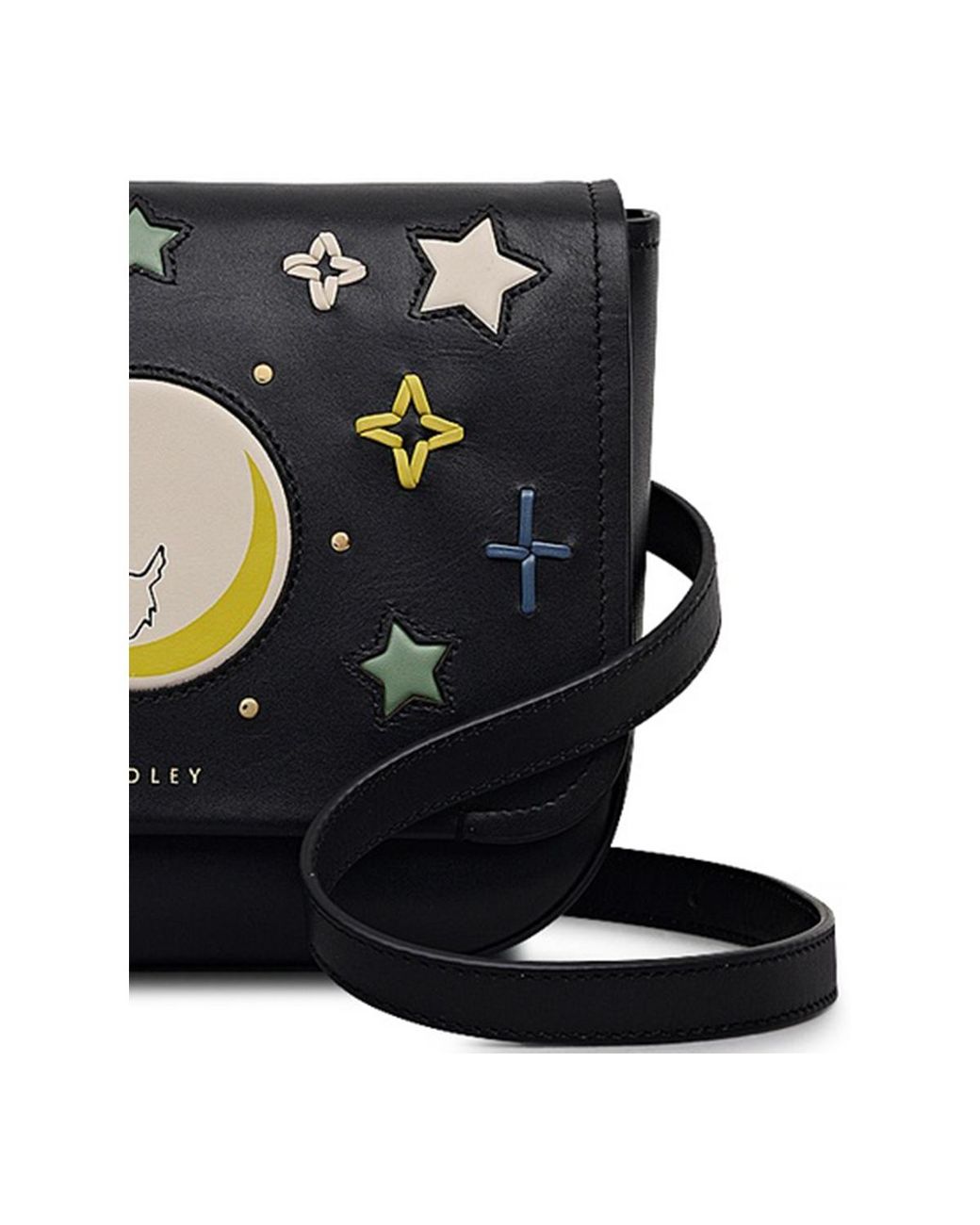 Radley To The Moon Small Flap Over Crossbody Bag in Black | Lyst