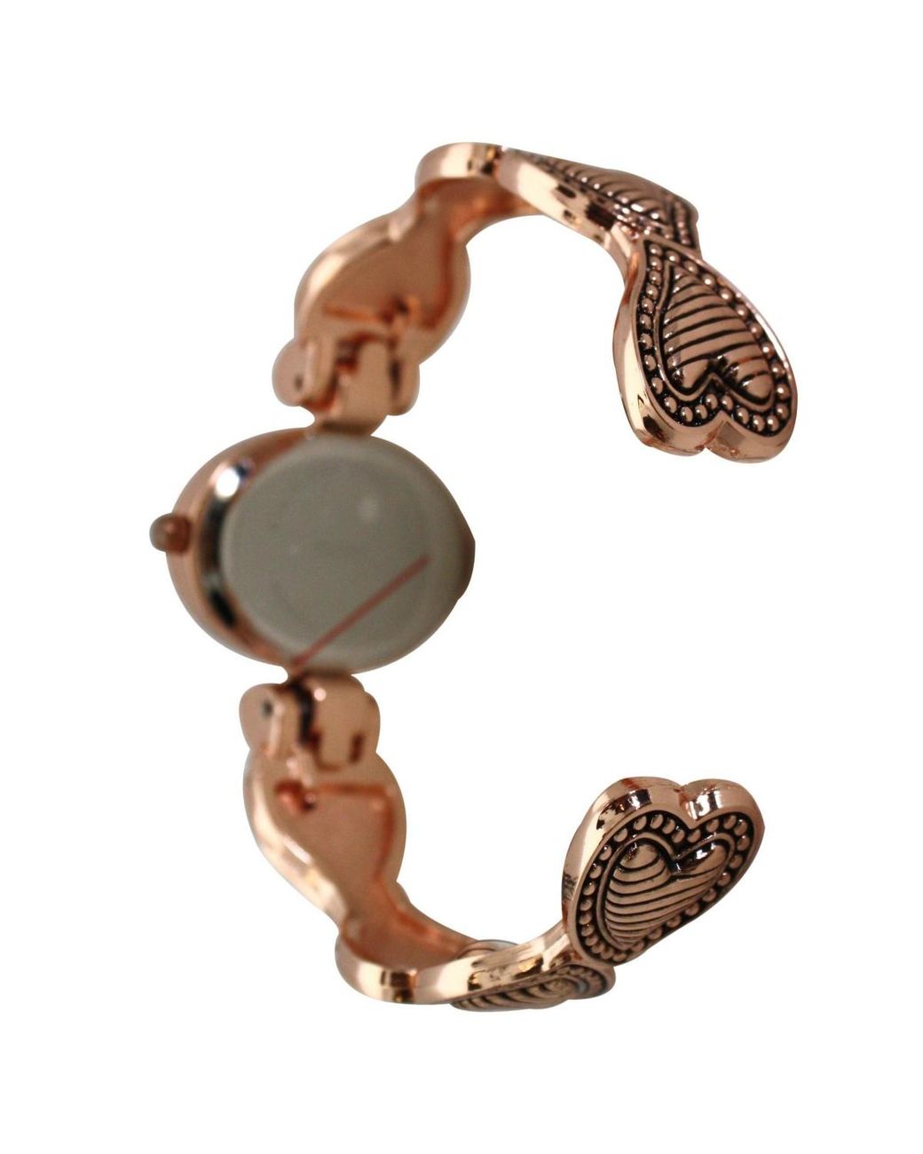 Olivia Pratt Heart Details Bangle Watch in White | Lyst