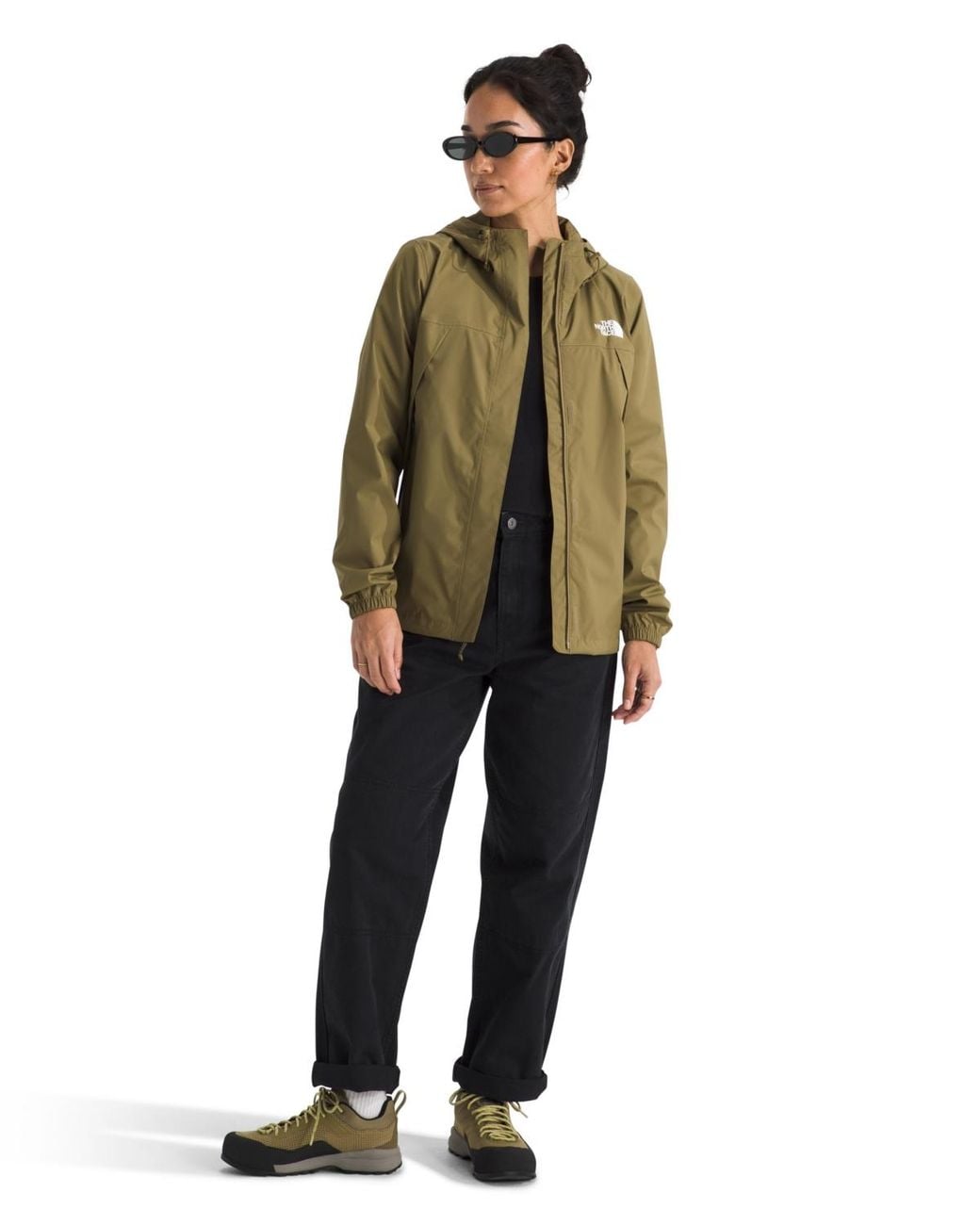 The North Face Antora Hooded Rain Jacket in Green | Lyst