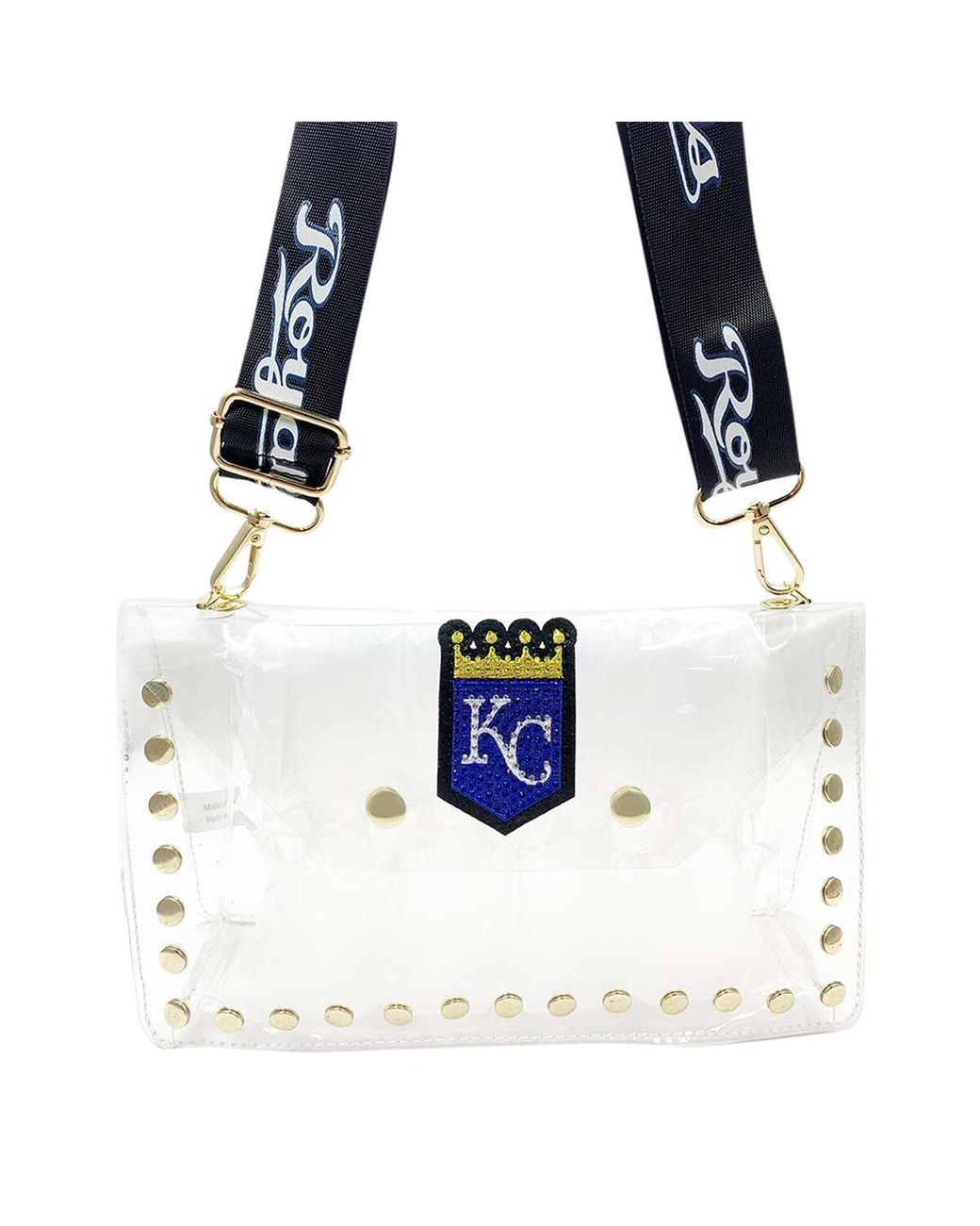 Cuce Kansas City Royals Crystal Clear Envelope Crossbody Bag in White ...